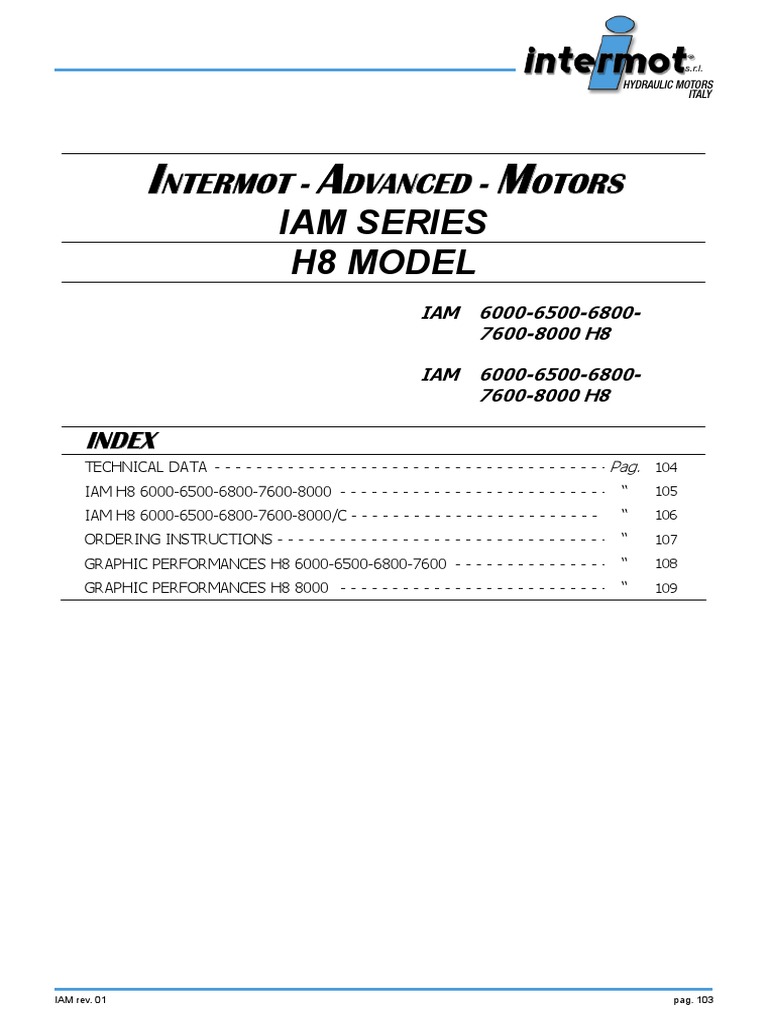 Iam Series H8 Model: Ntermot - Dvanced - Otors | PDF | Engine ...