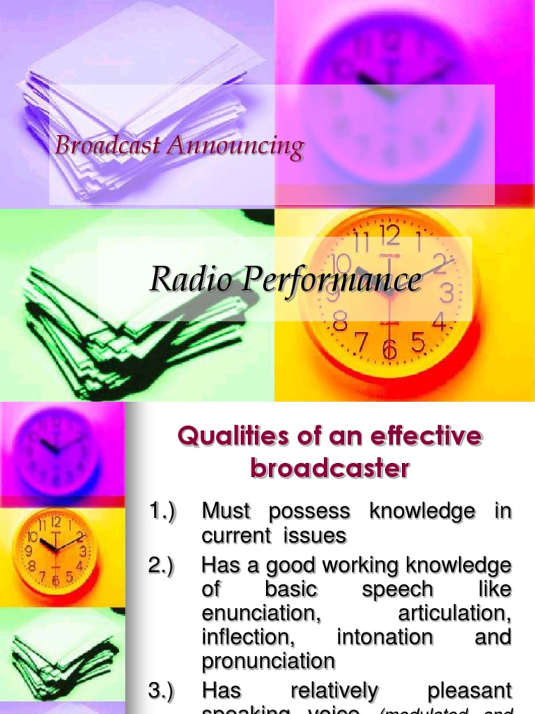 Broadcast Announcing: Radio Performance | PDF | Stress (Linguistics ...