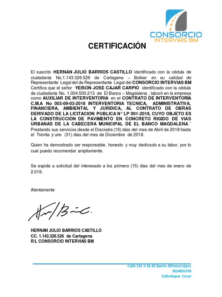 Certificado Yeison PDF | PDF