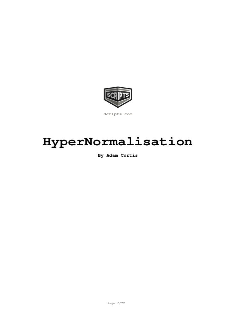 Hypernormalisation: by Adam Curtis | PDF | Muammar Gaddafi | Ruhollah ...