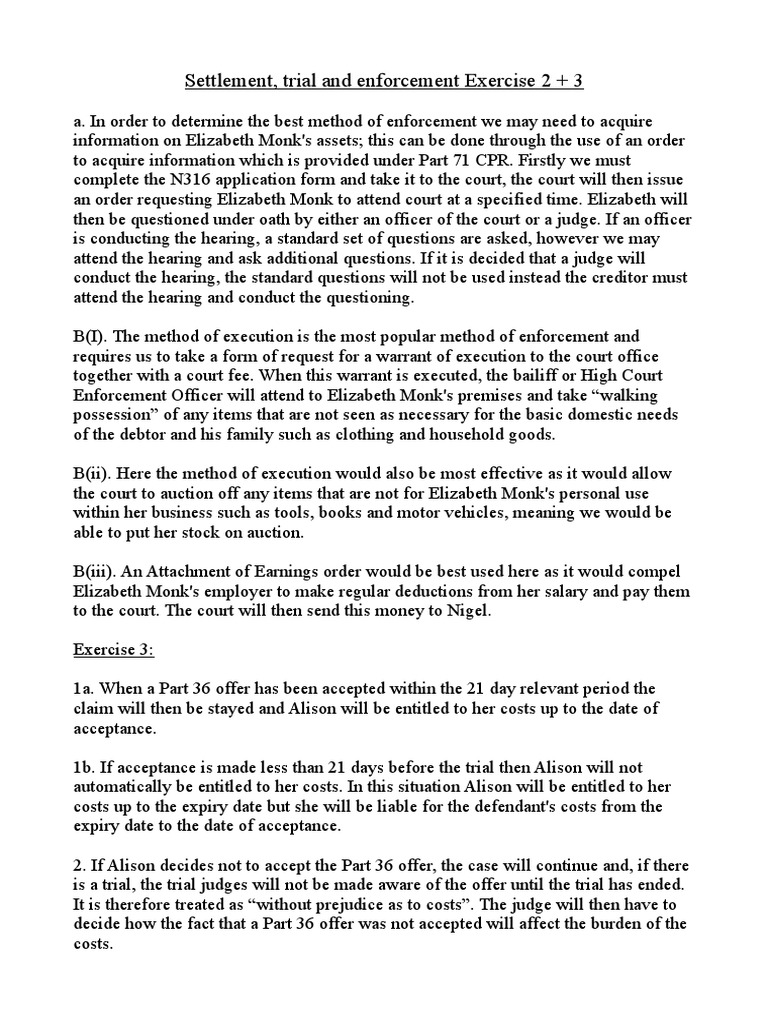 Enforcement and Trial Procedures Overview | PDF | Public Law | Judiciaries