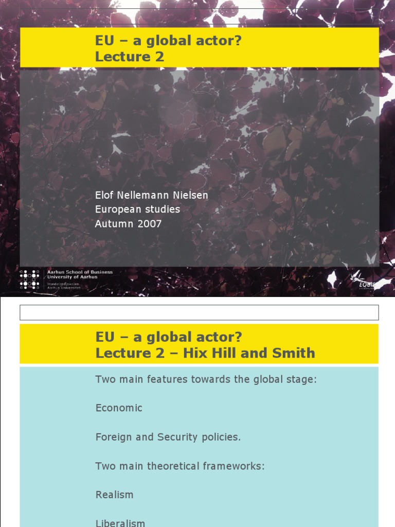 EU as a Global Actor: Theoretical Perspectives | PDF | European Union ...