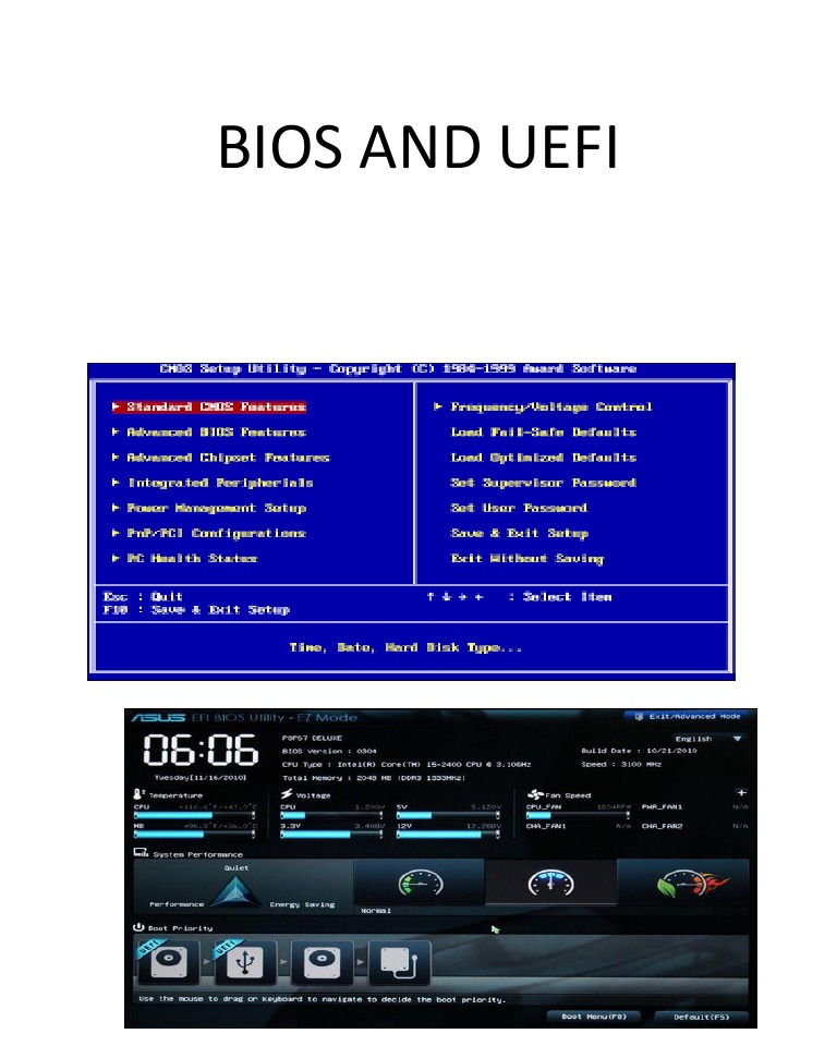 Bios and Uefi Lecture | PDF