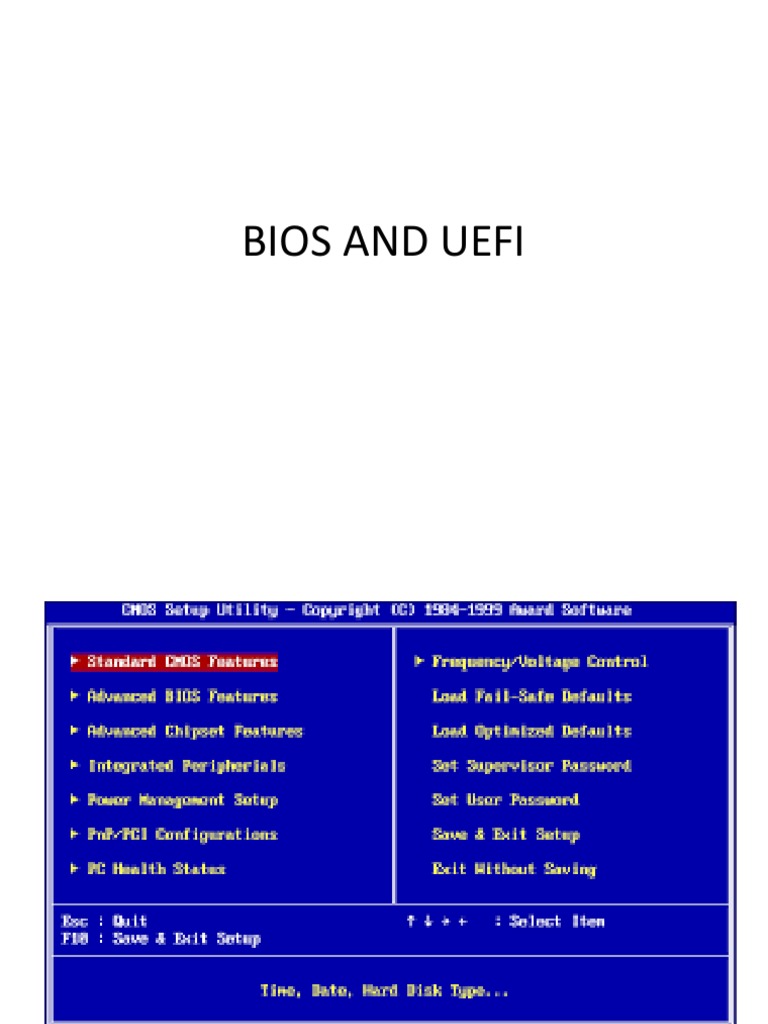 Bios and Uefi Lecture PDF | PDF