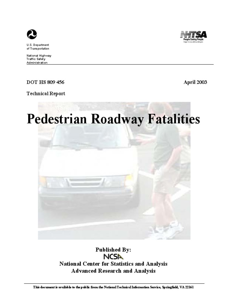 Pedestrian Fatalities Report 2003 | PDF | Traffic Collision | Pedestrian