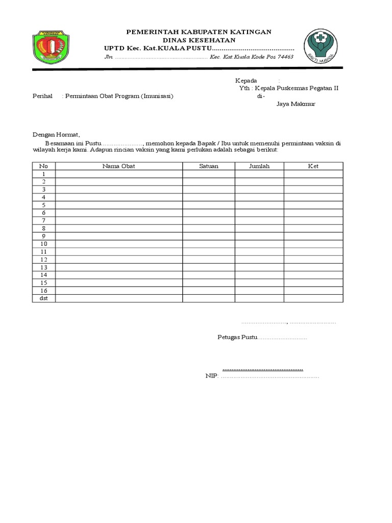Form Amprahan Vaksin PUSTU | PDF