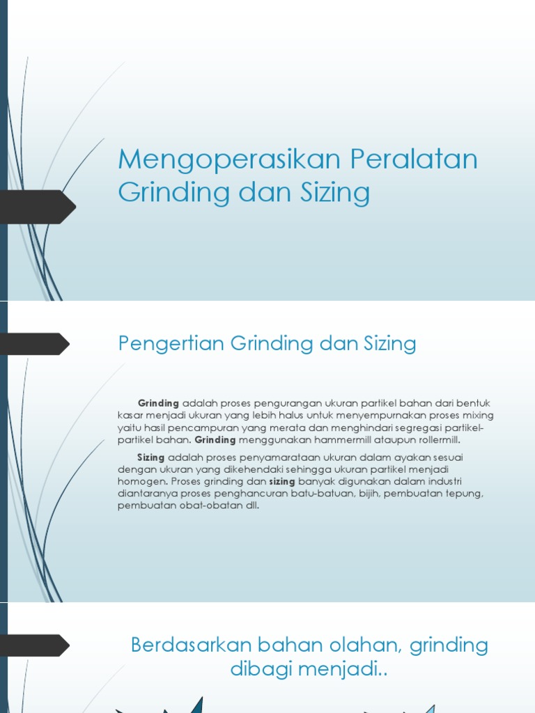 Pik Grinding Sizing | PDF | Teknologi & Rekayasa | Sejarah