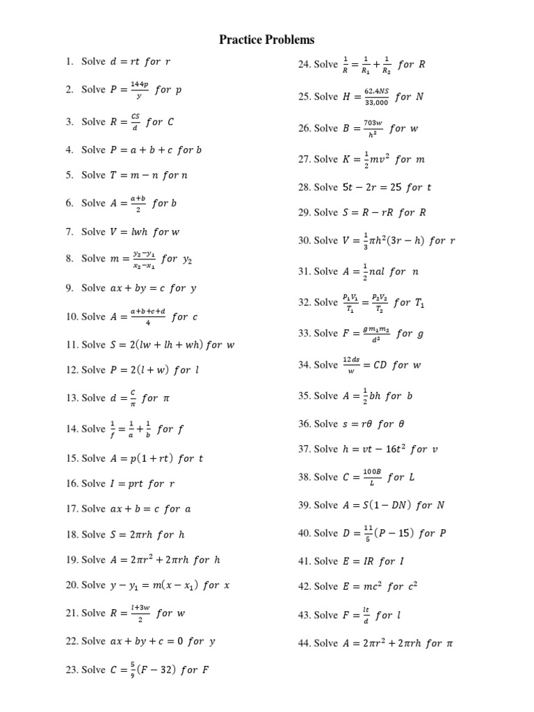 Lineal Equation Practice Problems | PDF | Teaching Mathematics