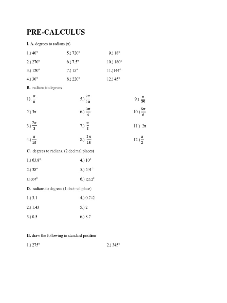 Pre Calculus Elective 1st Grading Reviewer | PDF