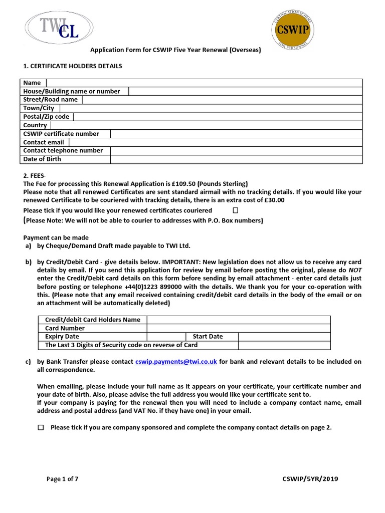 Cswip | PDF | Nondestructive Testing | Credit Card