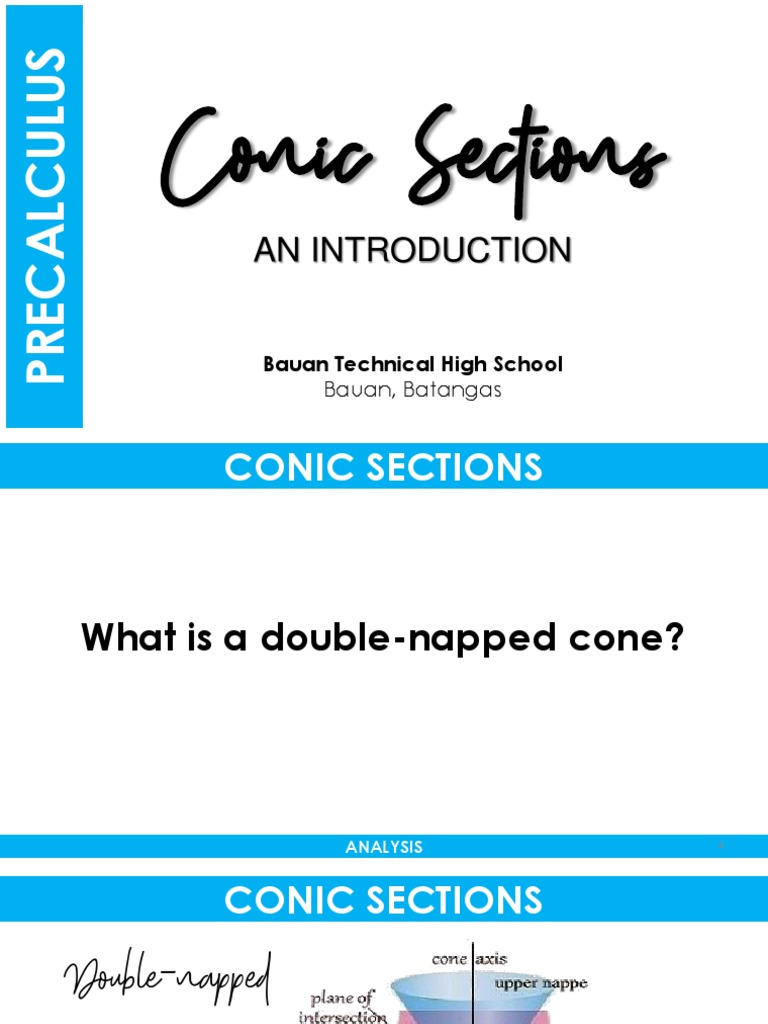 1 Introduction To Conic Sections PDF | PDF | René Descartes | Manifold