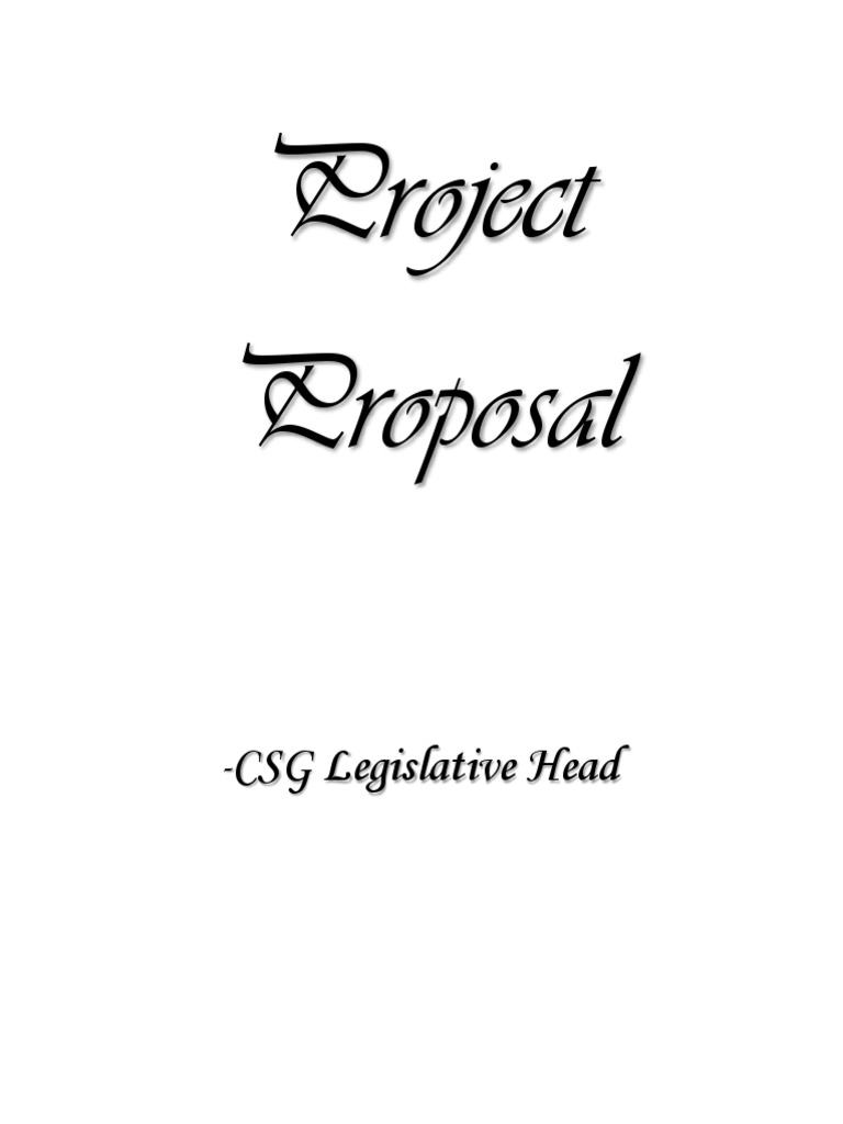 Project Proposal. Legislative | PDF | Laptop | Printer (Computing)