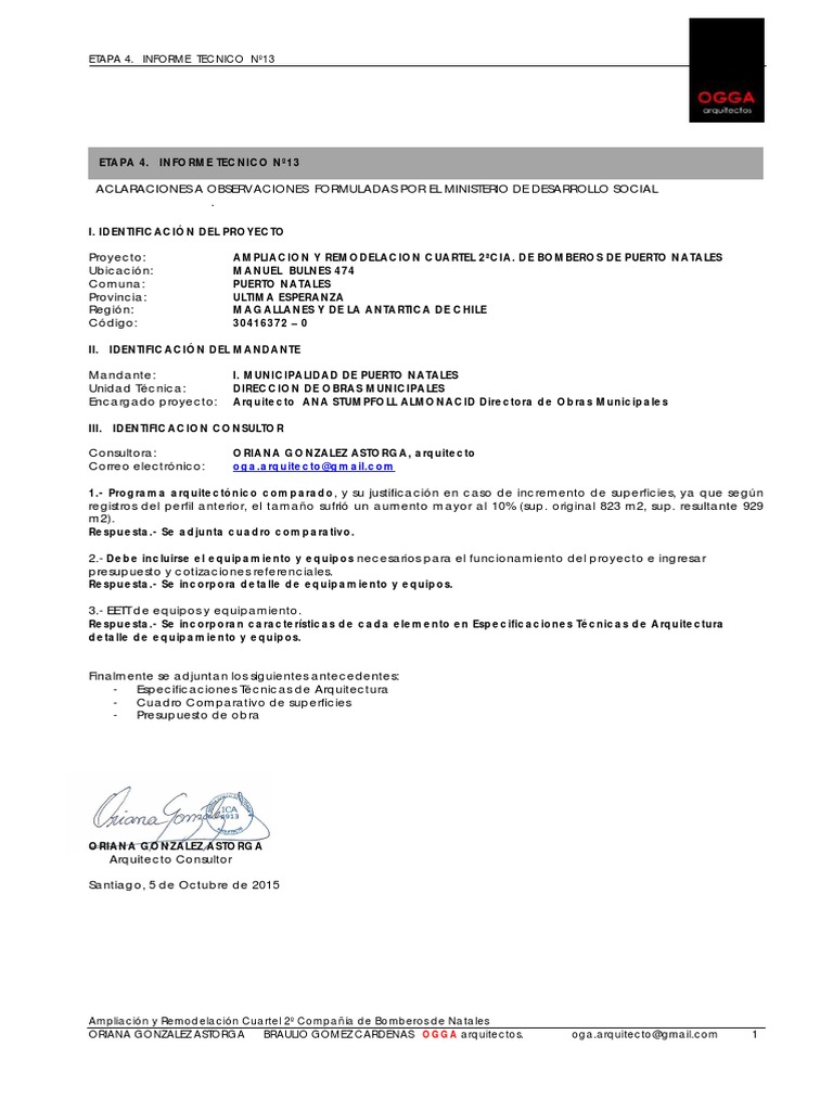 ETAPA 4. Informe T¿Cnico N¿13 (1) v1 | PDF