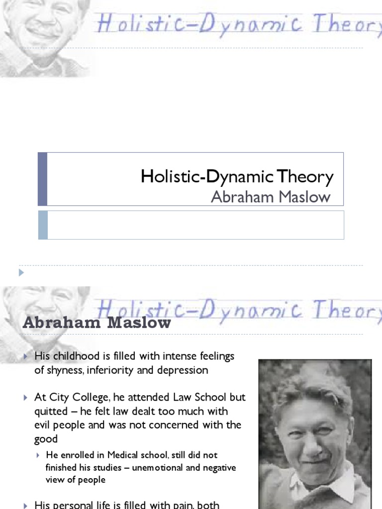 Holistic-Dynamic Theory | PDF | Self Actualization | Motivation