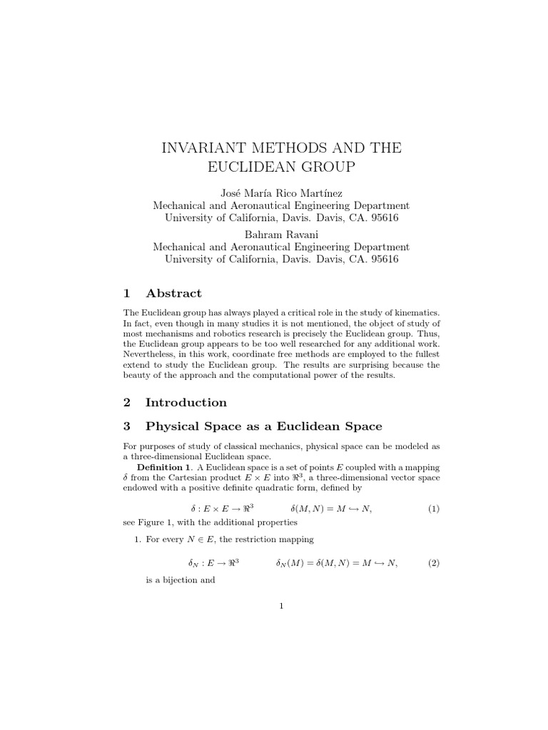 In Variant Methods | PDF | Group (Mathematics) | Vector Space