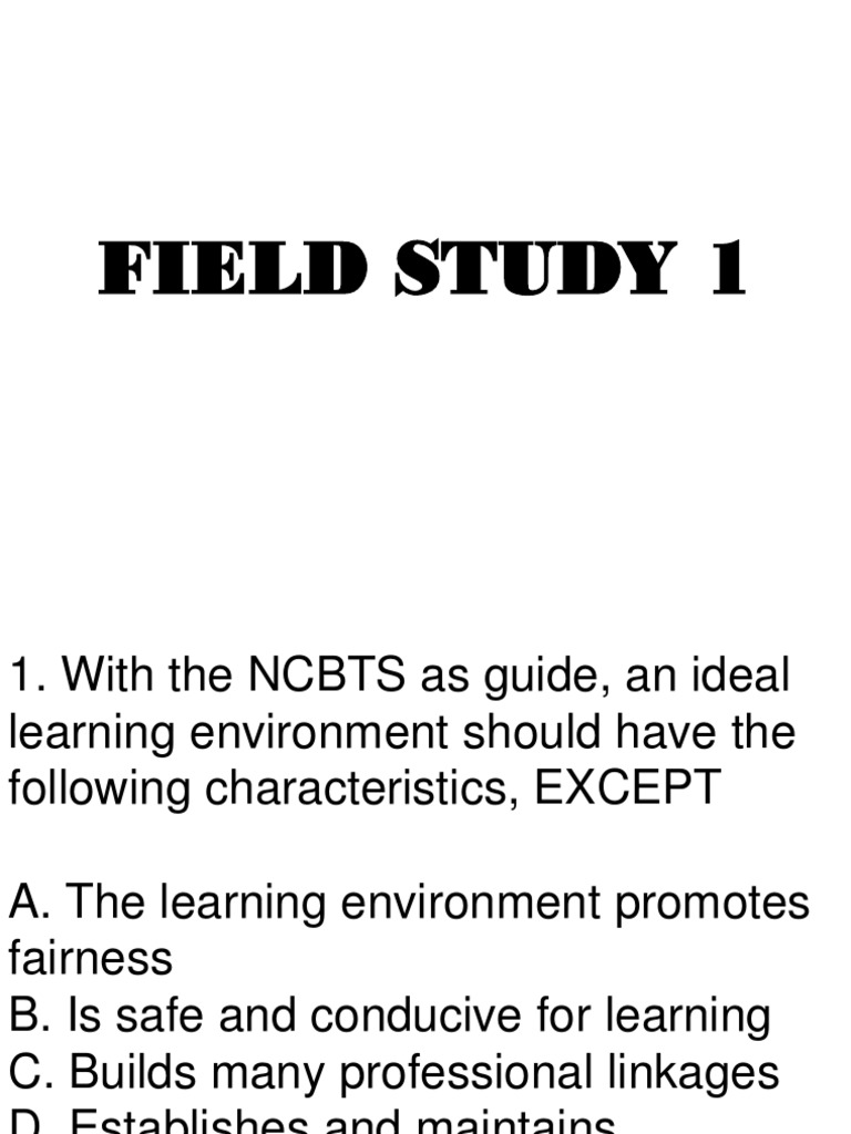 Field Study 1 | PDF | Teachers | Learning
