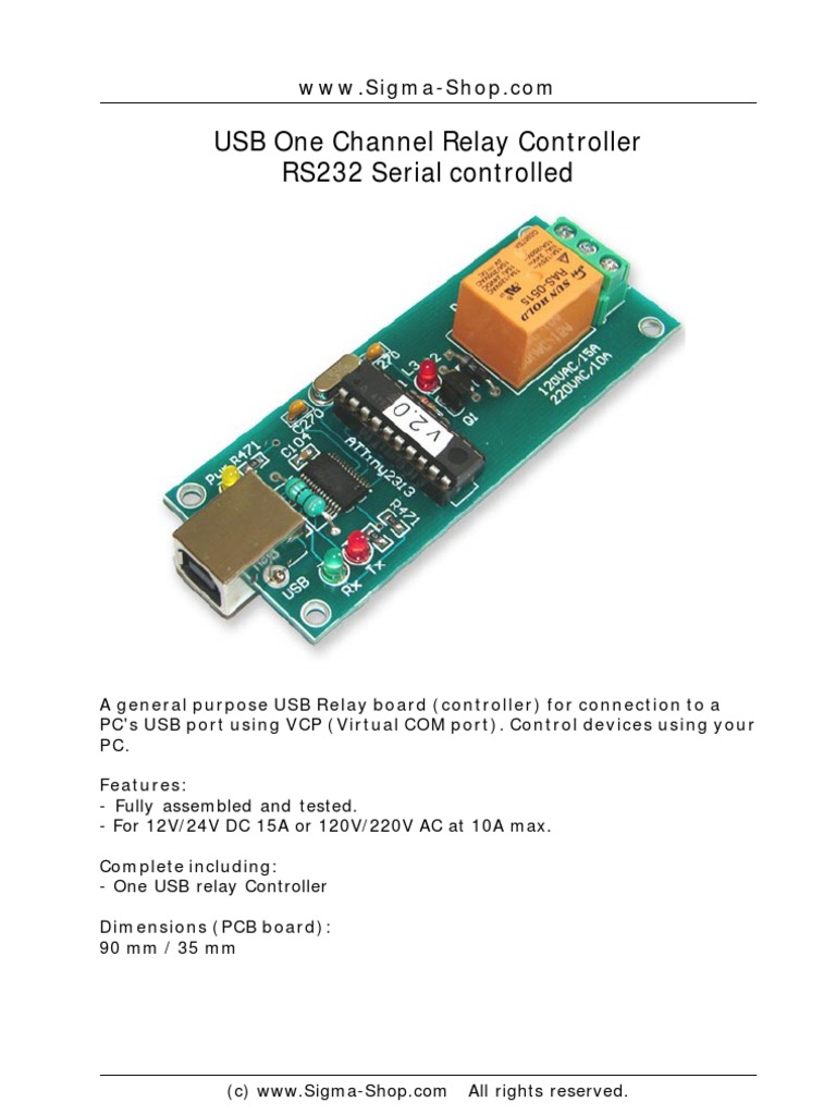 Usb1relay Manual | PDF | Device Driver | Microsoft Windows