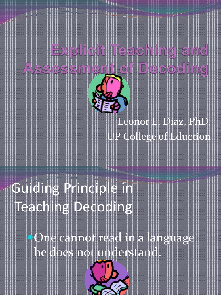 Explicit Teaching and Assessment of Decoding | PDF | Reading ...