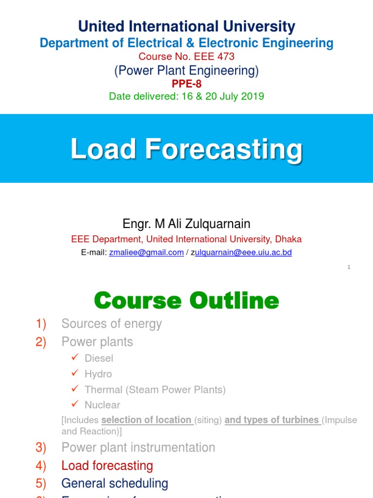 PPE-8 Load Forecasting | PDF | Power Station | Kilowatt Hour