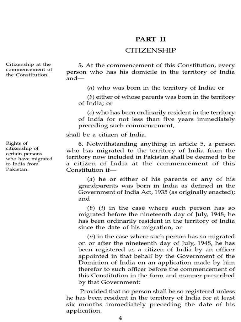 Citizenship: Citizenship at The Commencement of The Constitution | PDF ...