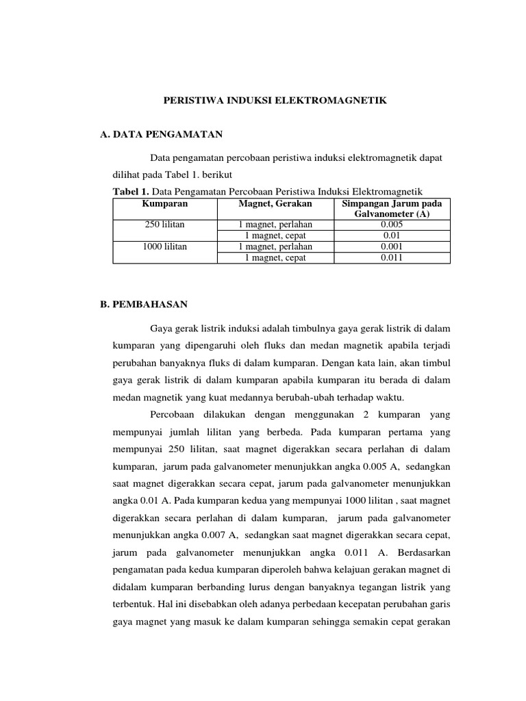 Peristiwa Induksi Elektromagnetik | PDF | Metode & Bahan Ajar | Sains & Matematika