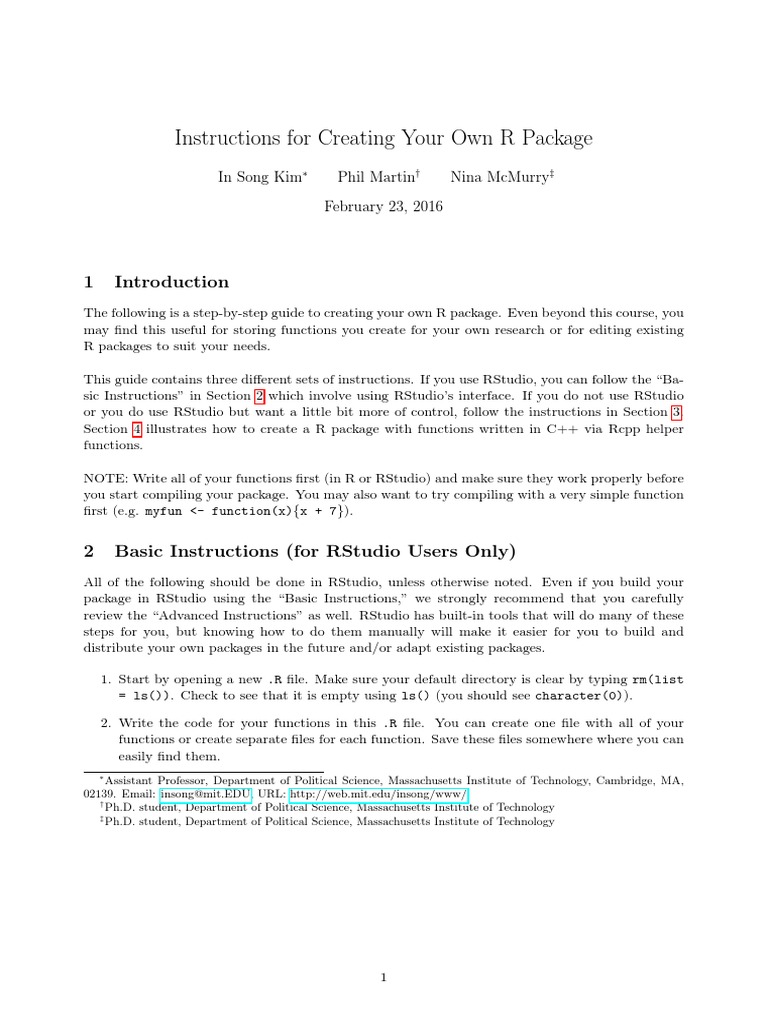 How To Publish A Package in R | PDF | Computer File | Command Line ...