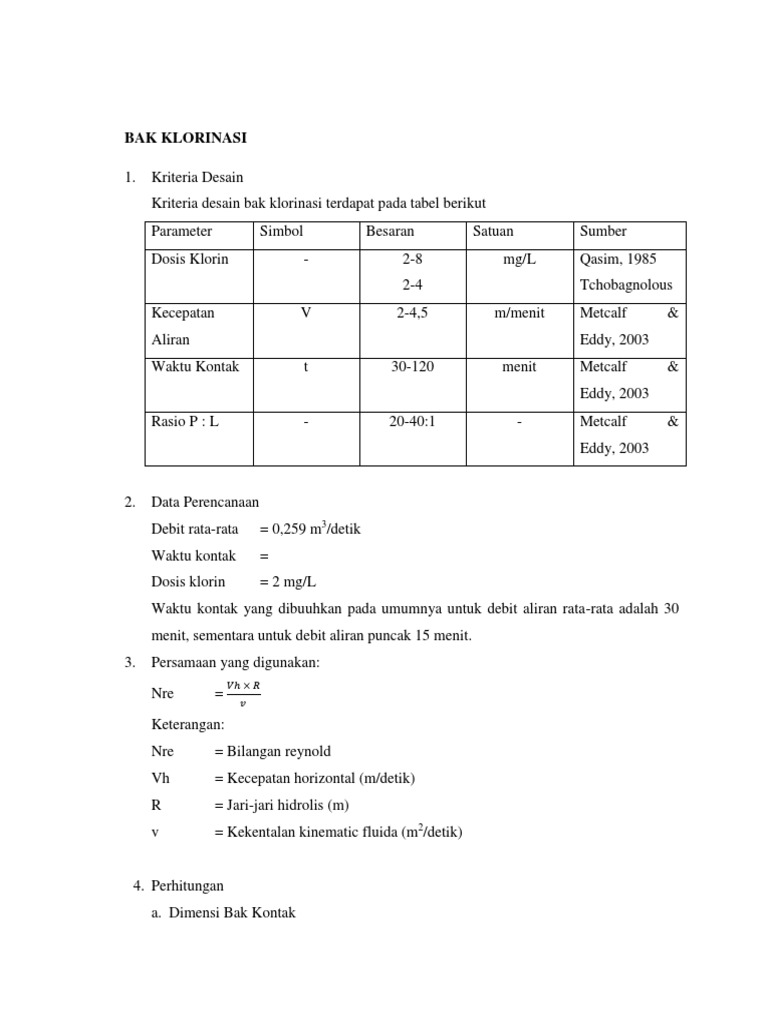 Bak Klorinasi | PDF