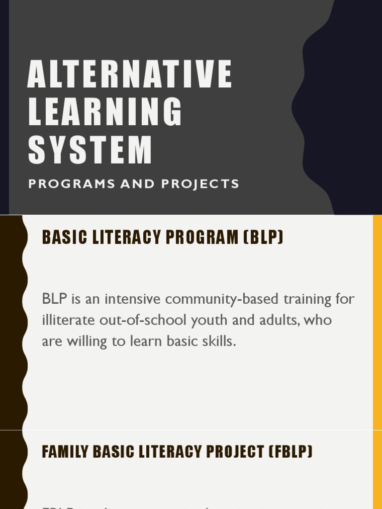 Report ALS Programs and Proj | PDF | Literacy | Educational Technology
