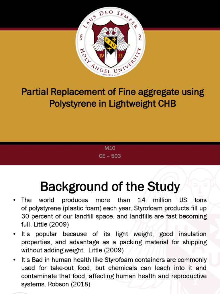 M10 - Partial Replacement of Fine Aggregate Using Polystyrene in ...