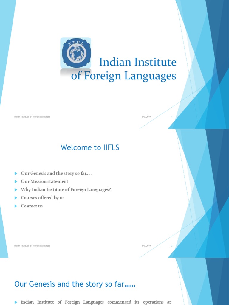Indian Institute of Foreign Languages (Iifl) | PDF | Human ...