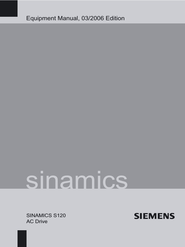Sinamics S120 AC Drive - Equipment Manual PDF | PDF | Electrostatic ...