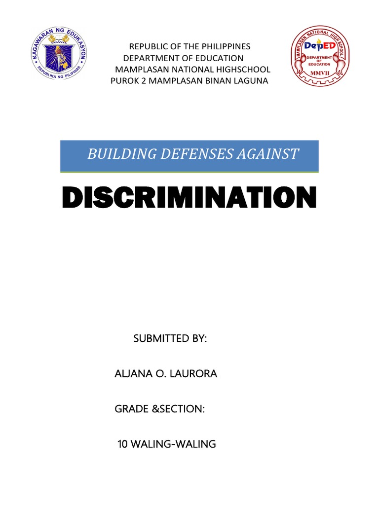 Building Defenses Against: Discrimination | PDF