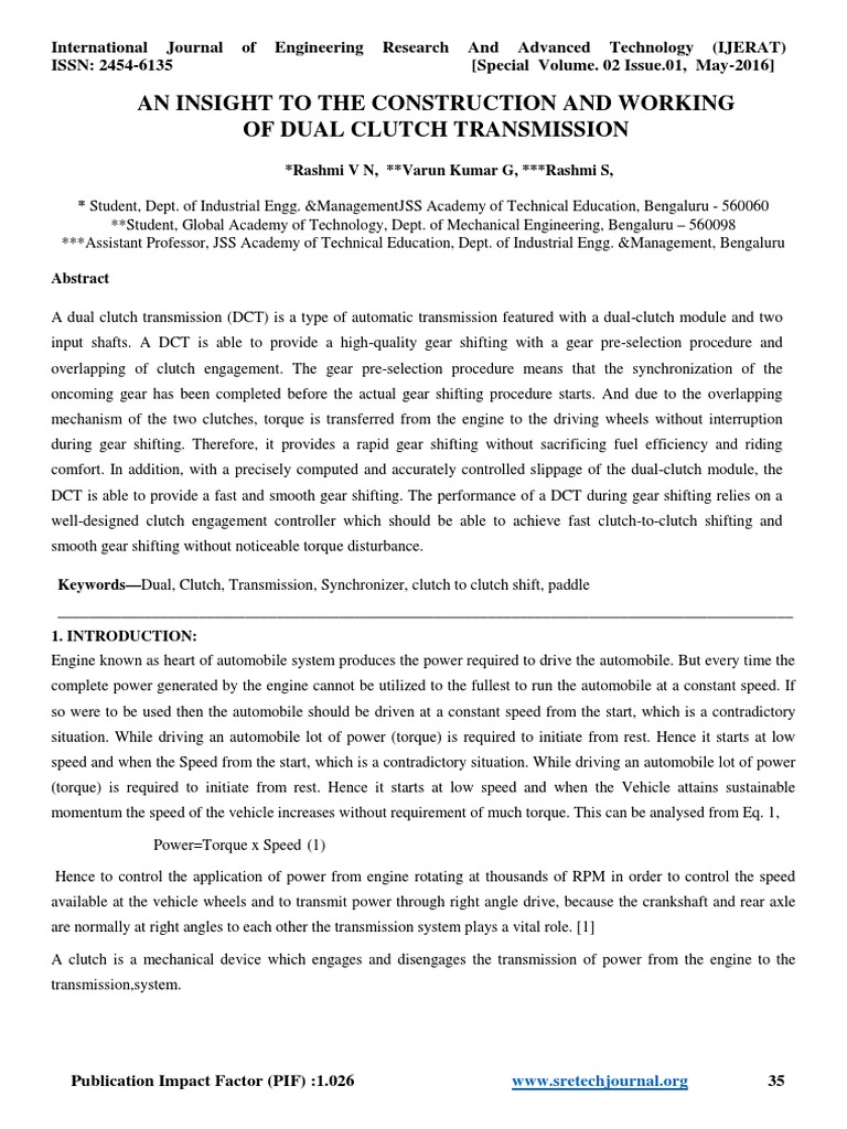 DCT PDF | PDF | Transmission (Mechanics) | Manual Transmission
