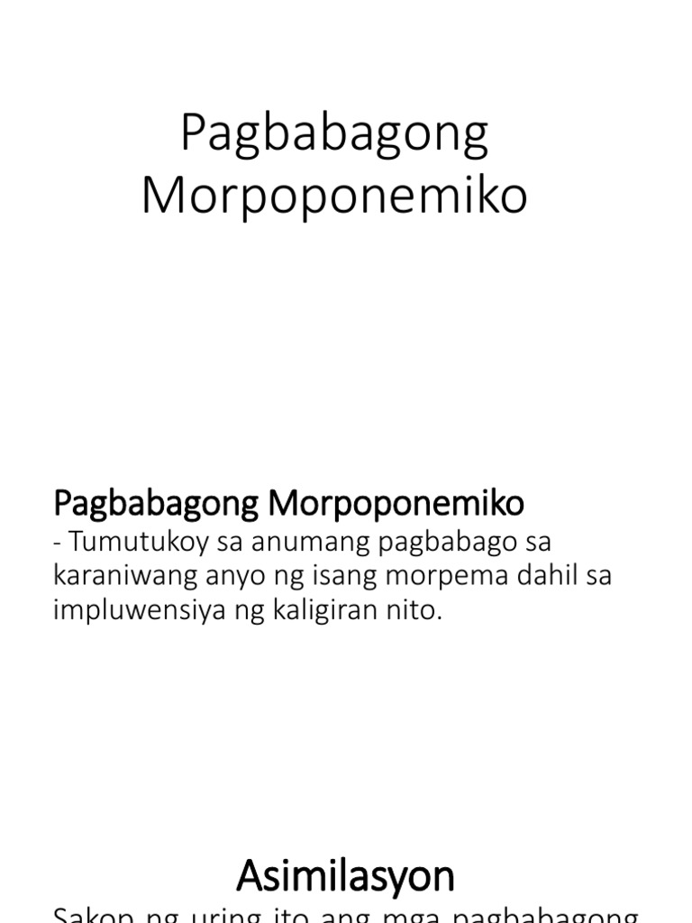 Pagbabagong Morpoponemiko | PDF
