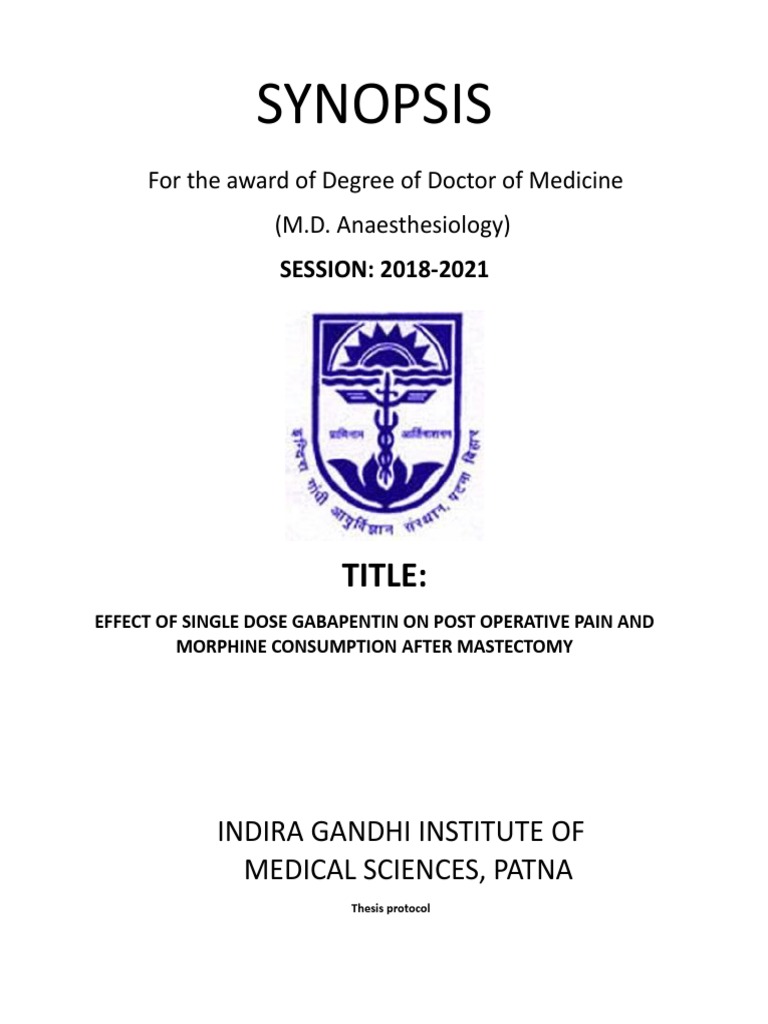Anesthesia Project | PDF | Doctor Of Medicine | Informed Consent