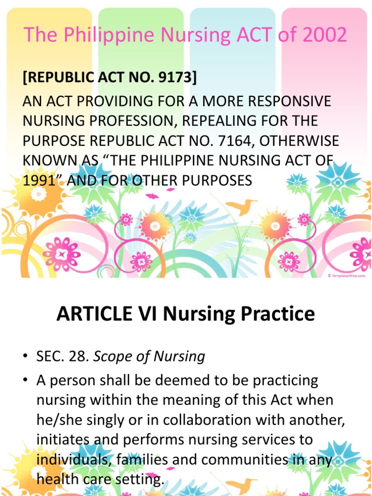Ra 9173 | PDF | Health Care | Medical Record