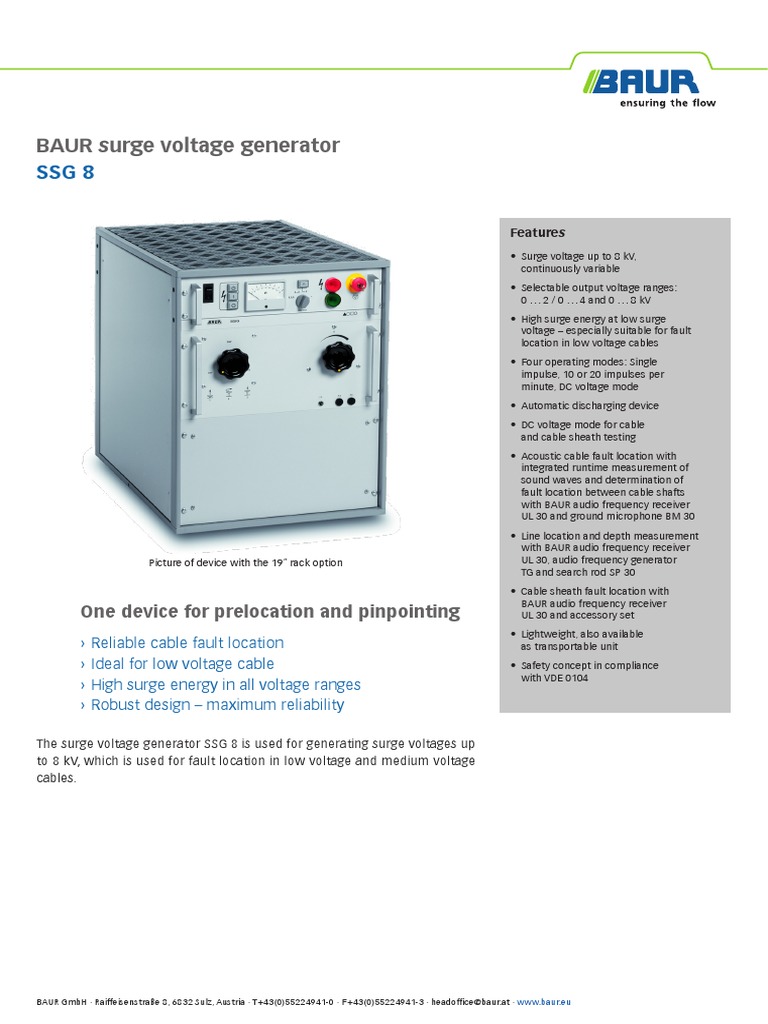 Ds SSG 8 Baur En-Gb | PDF | Mains Electricity | Voltage