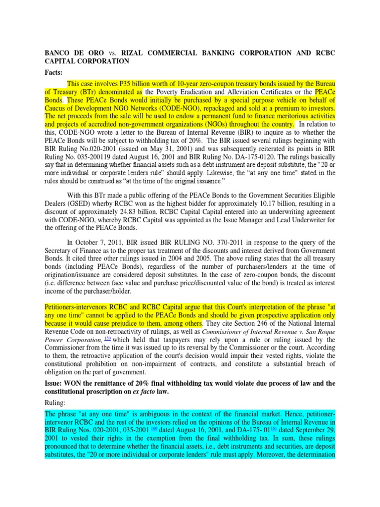 Tax Cases Consolidated | PDF | Tax Noncompliance | Dividend