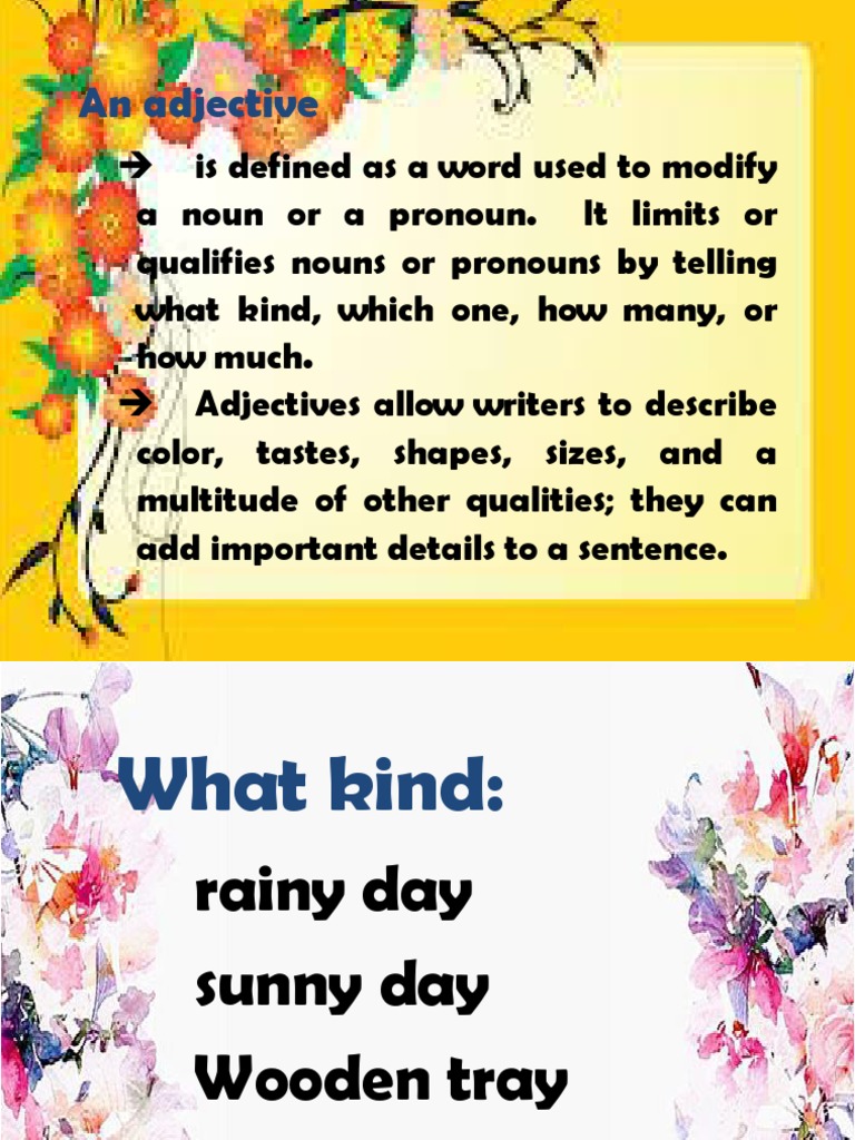 An Adjective Visual Aids | PDF