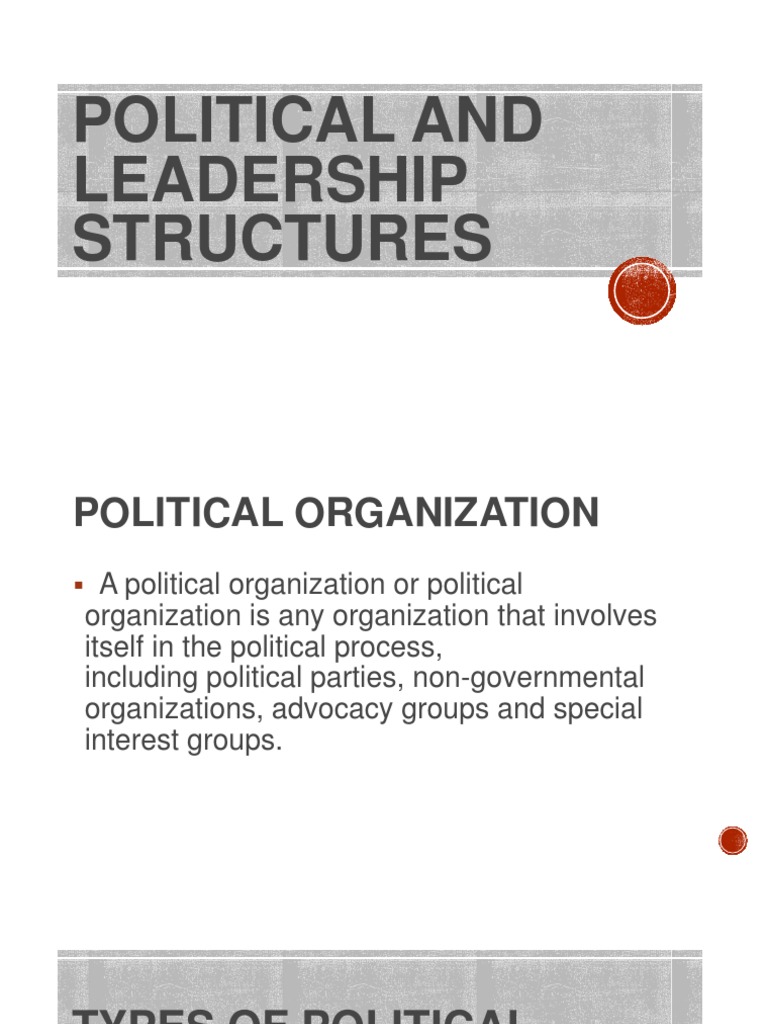 Political and Leadership Structures | PDF | Kinship | Society