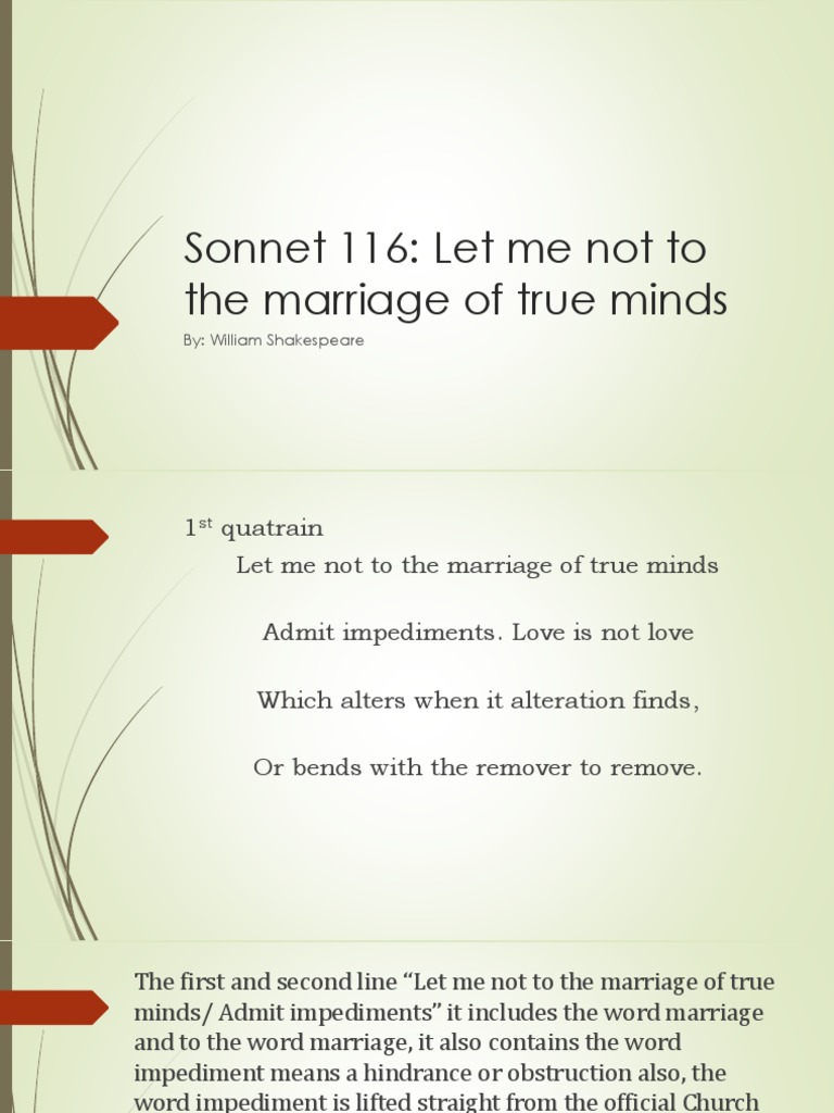 Sonnet 116 | PDF | British Poems | British Poetry