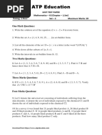 Sets Class 11 Maths Extra Questions With Answers | PDF | Set ...