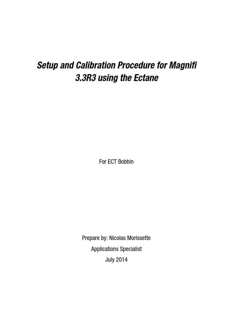 Procedure Setup and Calibrate ECT Bobbin | Download Free PDF ...