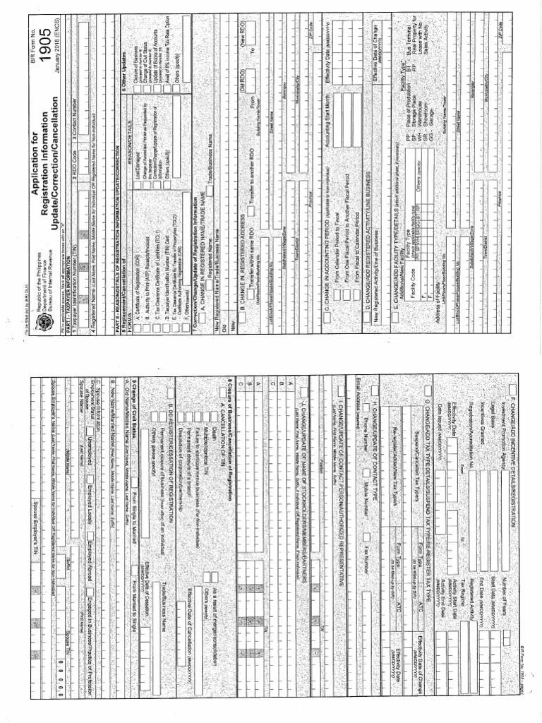 1905 - NEW BIR Form | PDF
