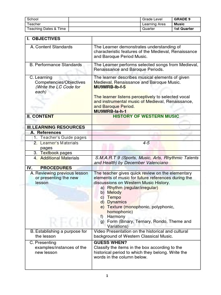 Music Grade 9 | PDF | Baroque Music | Gregorian Chant