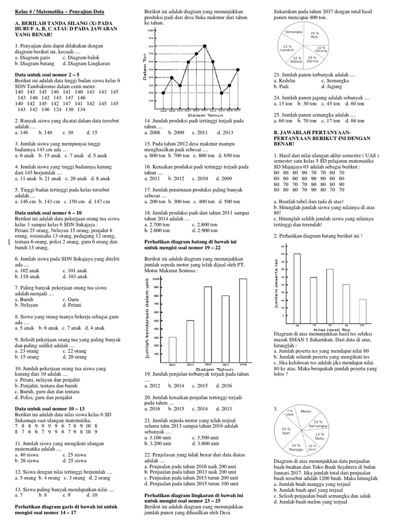 Kelas 4 Penyajian Data | PDF