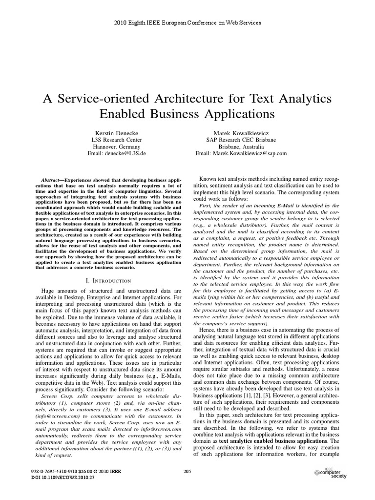 Text Extraction | PDF | Service Oriented Architecture | Data Analysis