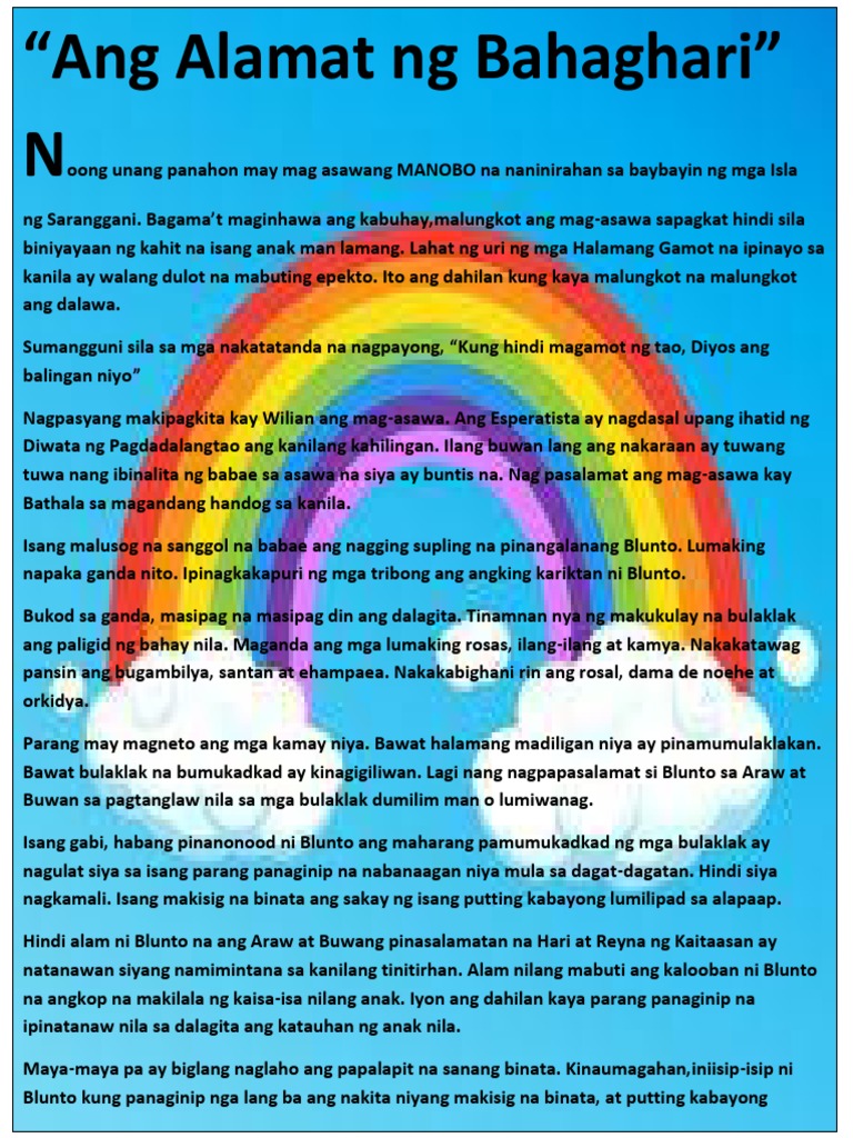 Ang Alamat NG Bahaghari | PDF