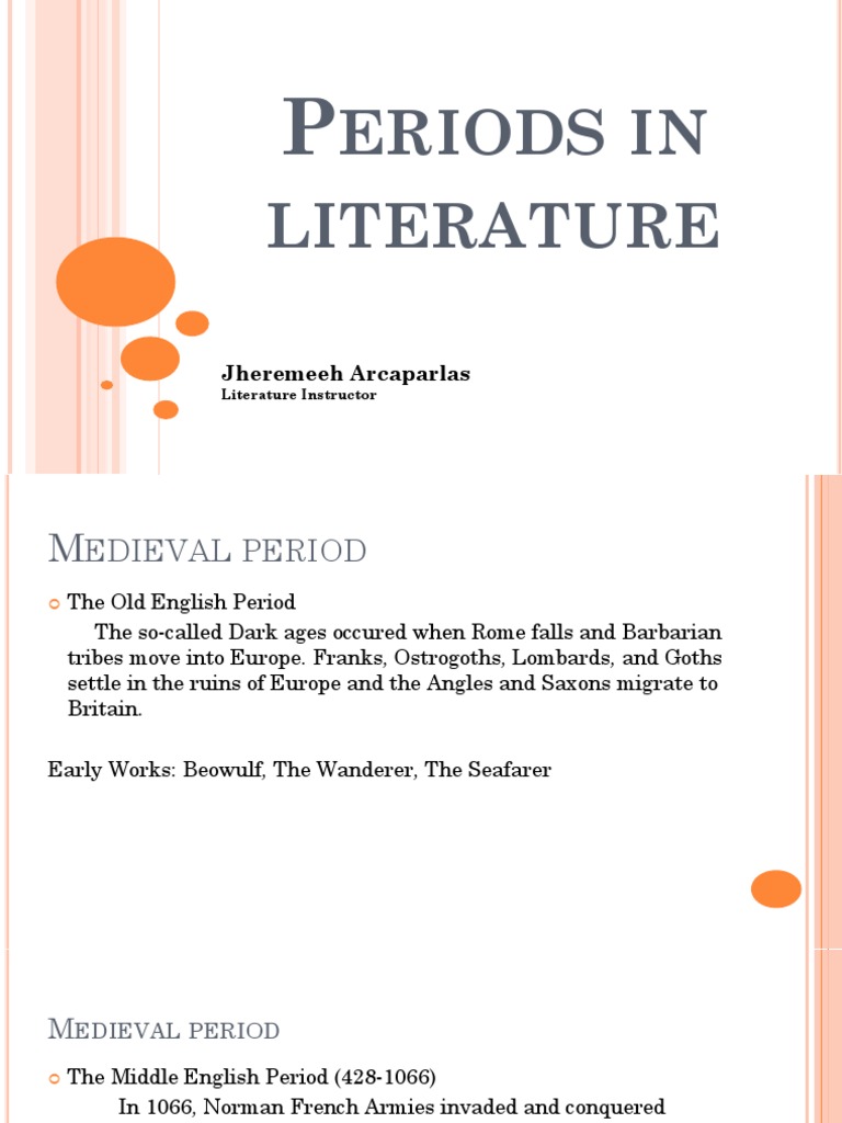 Periods in Literature Final | PDF | Modernism | Victorian Literature