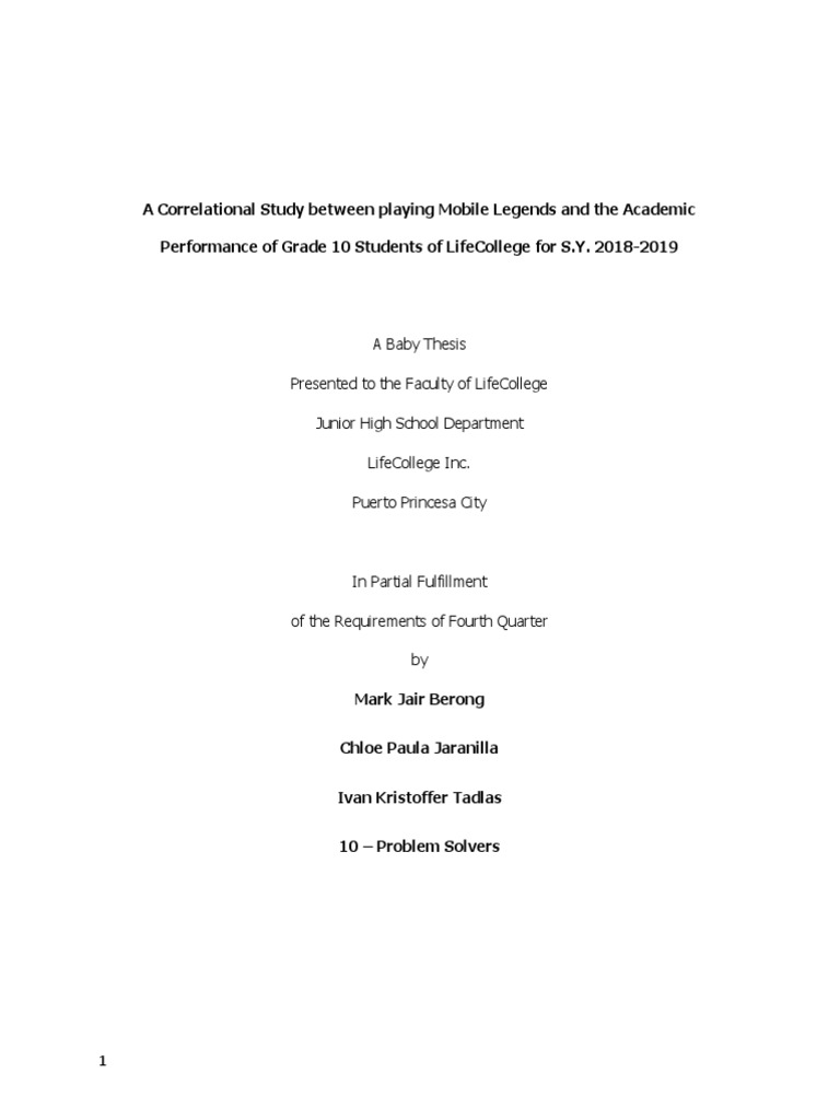 Final Thesis Oral Defense | PDF | Video Games | Survey Methodology